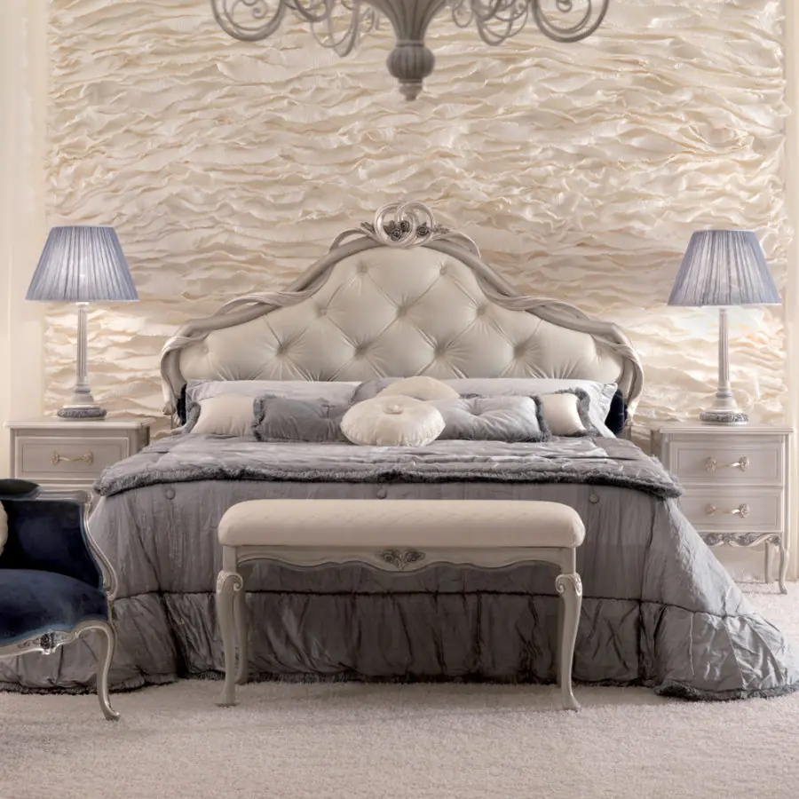 Opulent Italian Swirl Designer Bed: Luxury for Your Home
