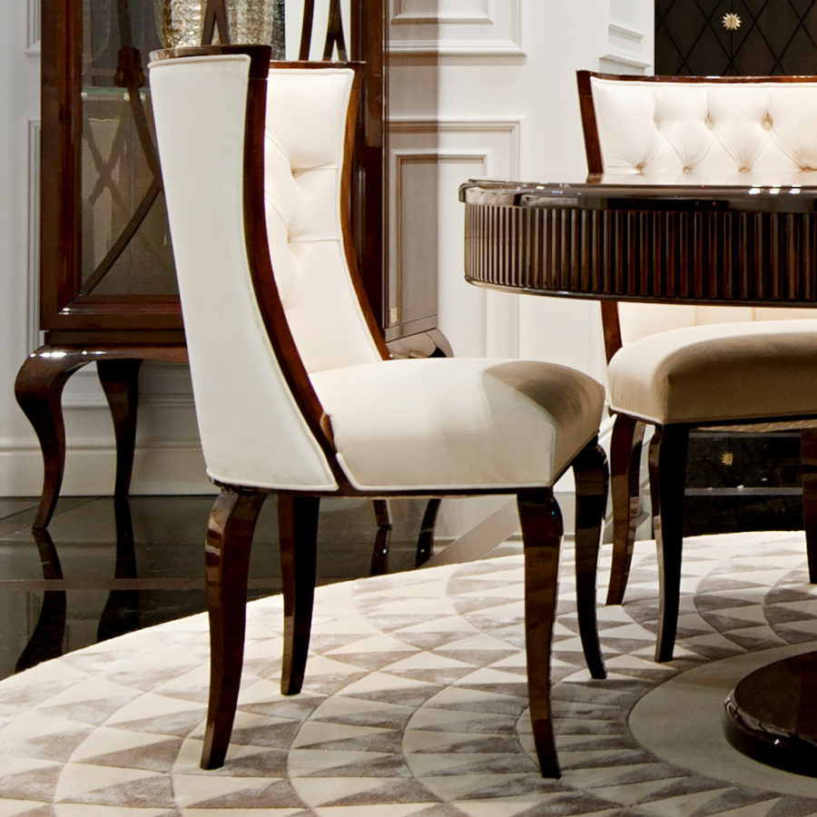 High End Modern Glamour Wenge Chair - Juliettes Interiors