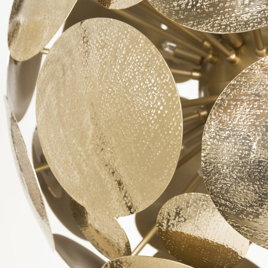 Contemporary Gold Plated Sphere Chandelier - Juliettes Interiors