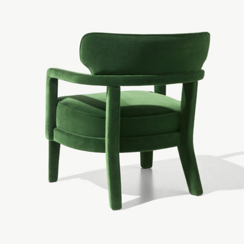 Contemporary Small Velvet Armchair - Juliettes Interiors