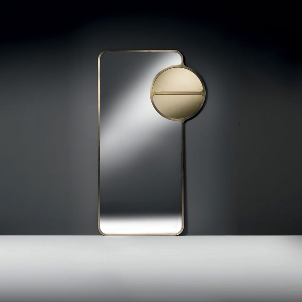 Contemporary Designer Curved Bronze Mirror - Juliettes Interiors