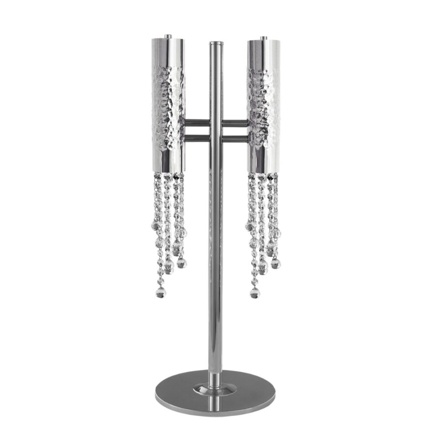 Contemporary Designer Gold Plated Crystal Table Lamp