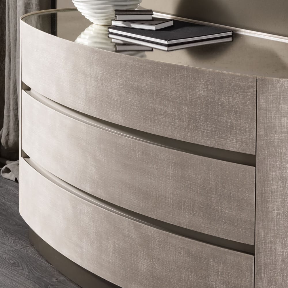 Contemporary Designer Oval Chest Of Drawers - Juliettes Interiors