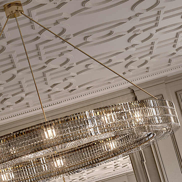 Contemporary Designer Round Crystal Chandelier - Juliettes Interiors