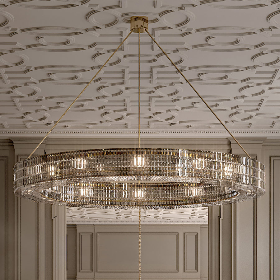 Contemporary Designer Round Crystal Chandelier - Juliettes Interiors