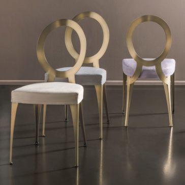 Contemporary Italian Designer Brass Chair - Juliettes Interiors