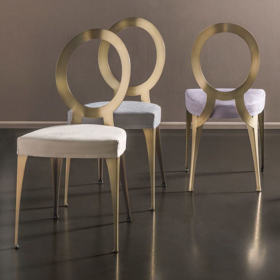 Contemporary Italian Designer Brass Chair - Juliettes Interiors