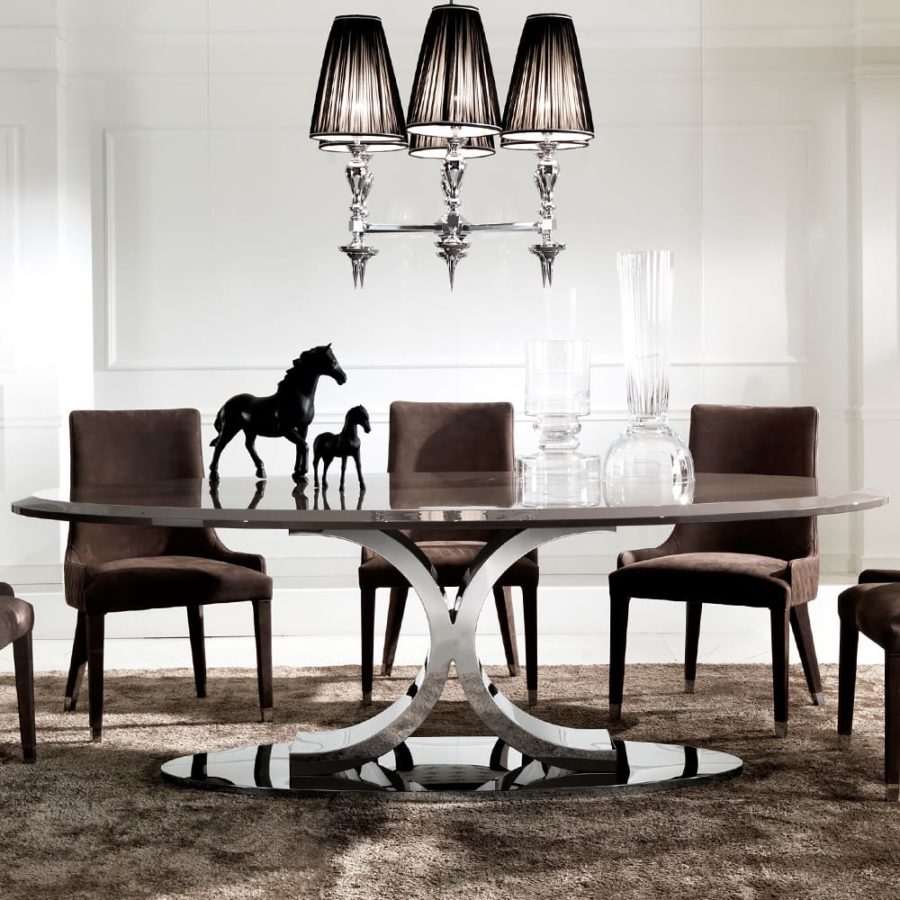 Stylish Contemporary Italian Oval Dining Table for Your Home