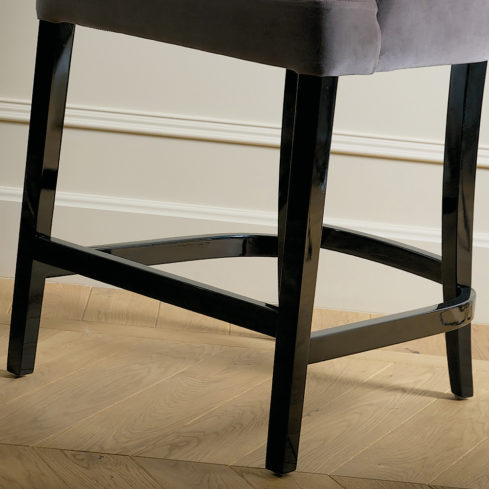 Contemporary Modern Italian Upholstered Velvet Bar Chair