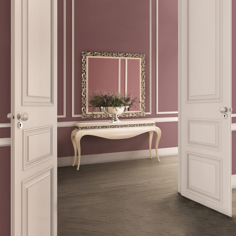 Elevate Your Home with Luxury Cream and Silver Console Table