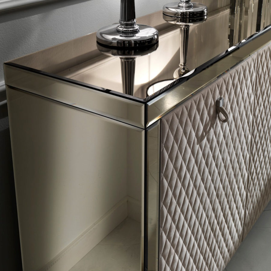 Designer Bronze Mirrored Glass Sideboard - Juliettes Interiors