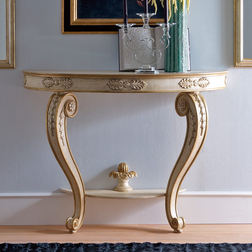 Designer Italian Demi Lune Console Table - Juliettes Interiors