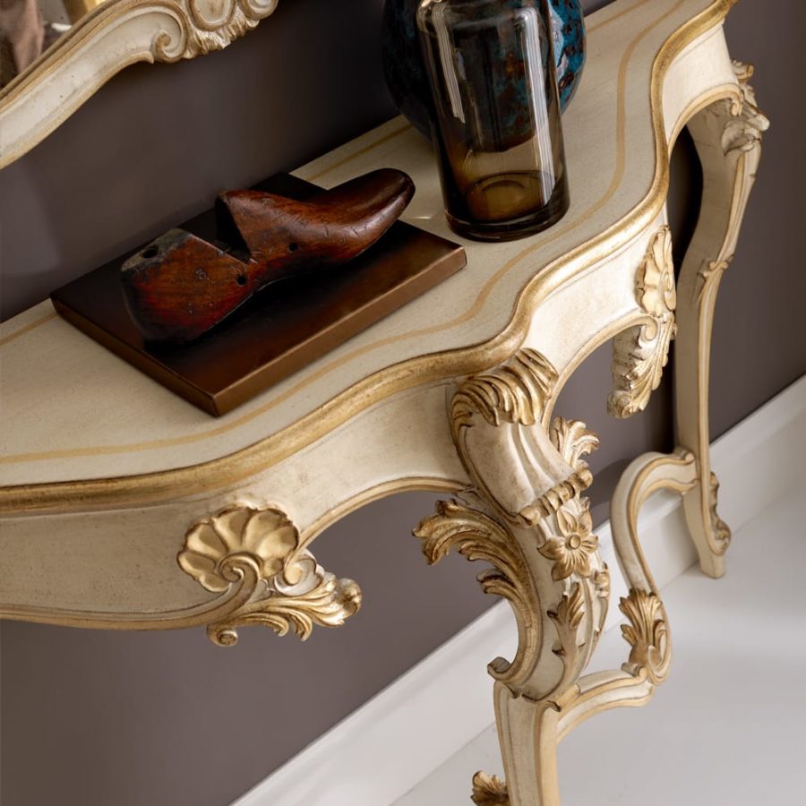 Designer Italian Wall Mounted Baroque Reproduction Console