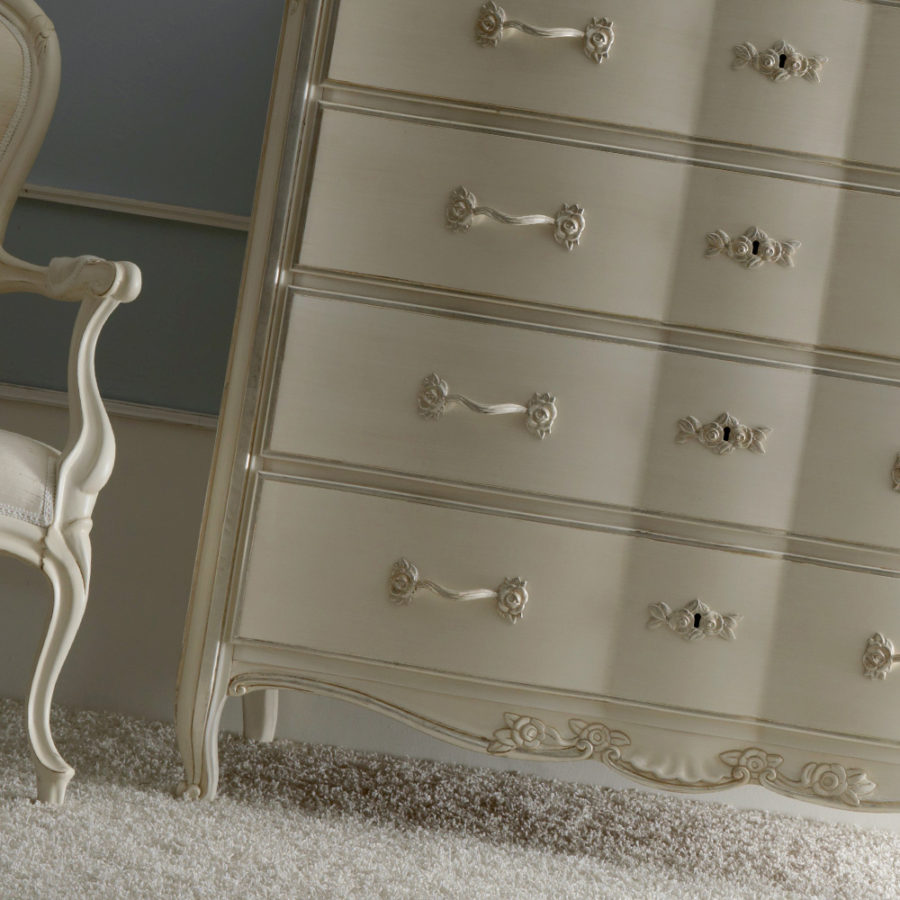 Designer Ivory Italian Chest of Drawers - Juliettes Interiors