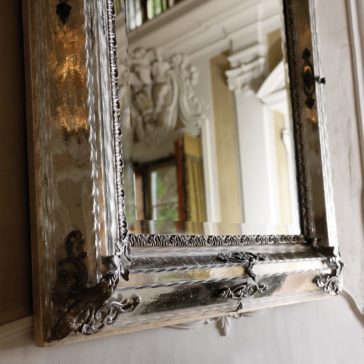 Exclusive Italian Antiqued Silver Plate Mirror - Juliettes Interiors