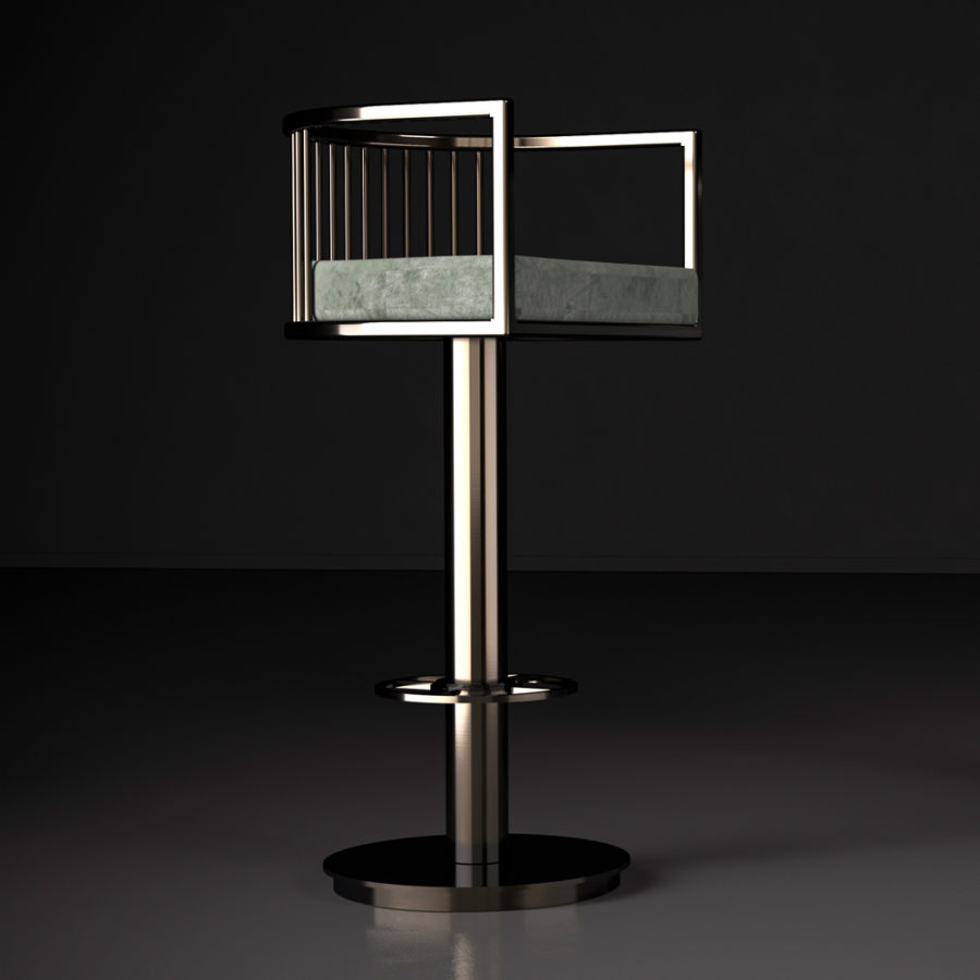 Exclusive Modern High End Swivel Bar Stool - Juliettes Interiors