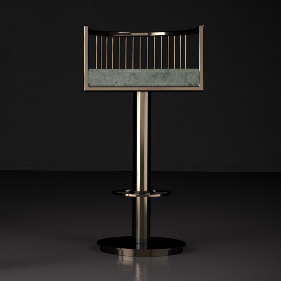 Exclusive Modern High End Swivel Bar Stool - Juliettes Interiors