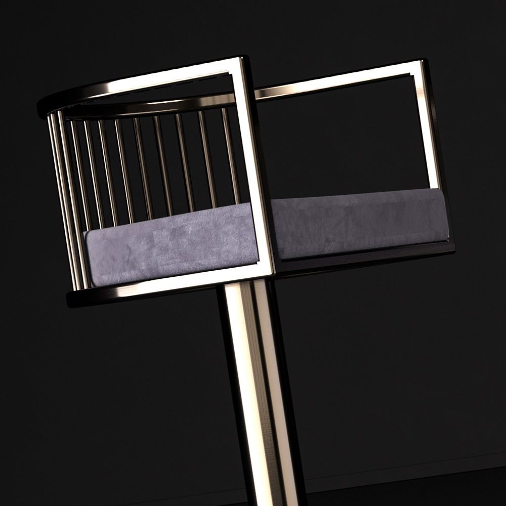 Exclusive Modern High End Swivel Bar Stool - Juliettes Interiors