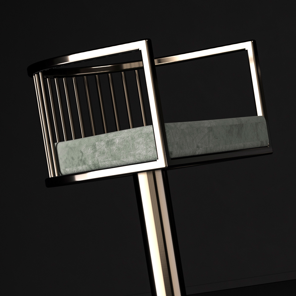 Exclusive Modern High End Swivel Bar Stool - Juliettes Interiors