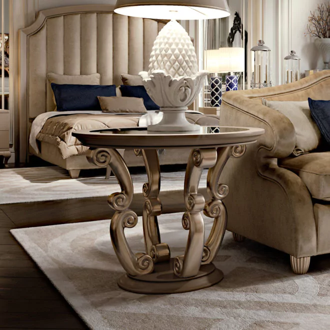 High End Art Deco Style Round Side Table - Juliettes Interiors