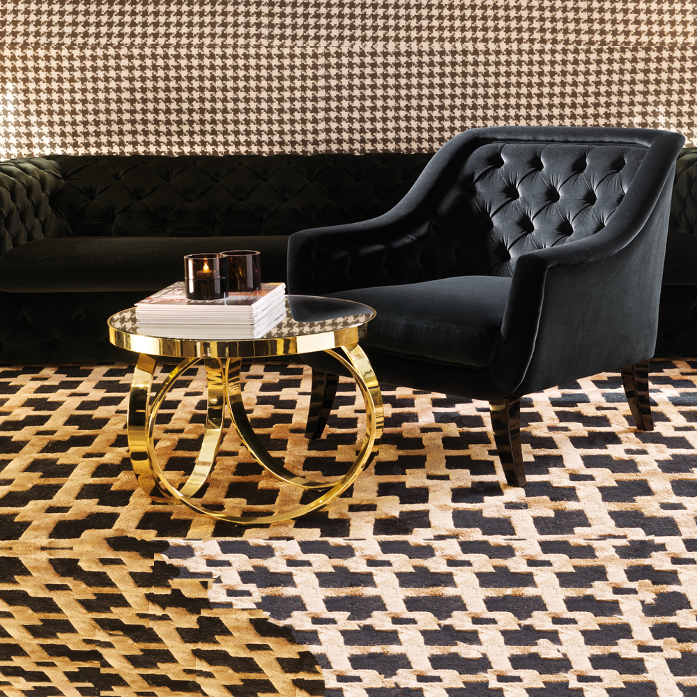 High End Italian Brass Ring Side Table - Juliettes Interiors