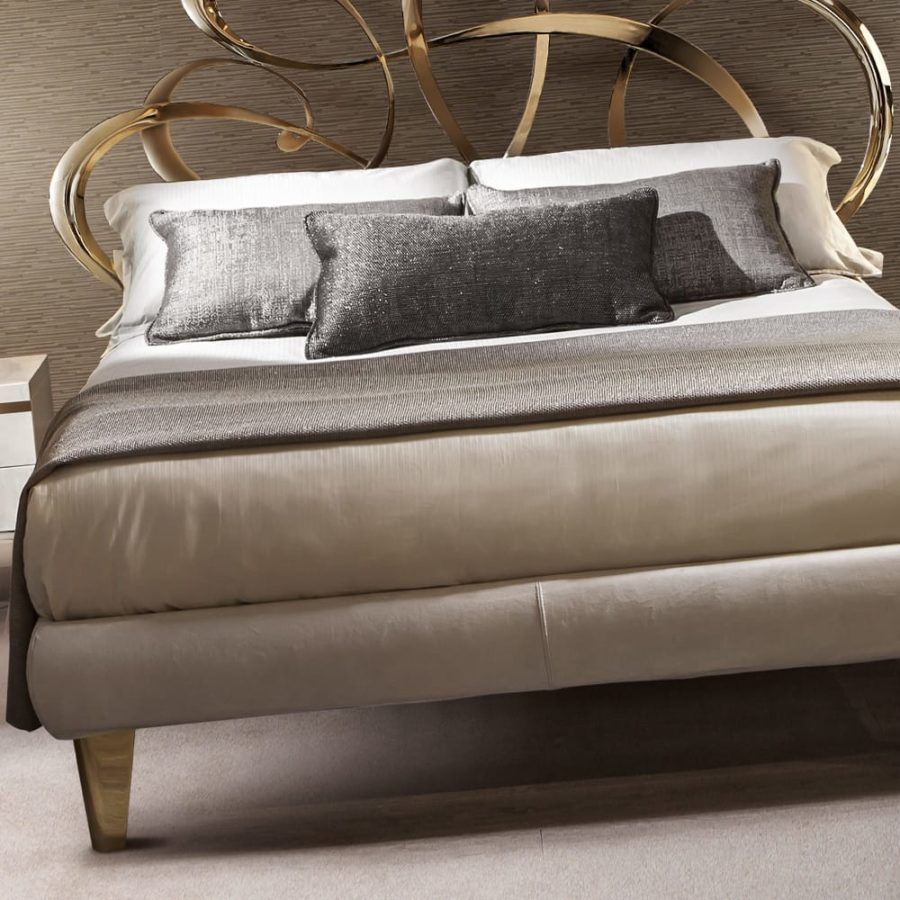High End Italian Gold Plated Designer Bed - Juliettes Interiors
