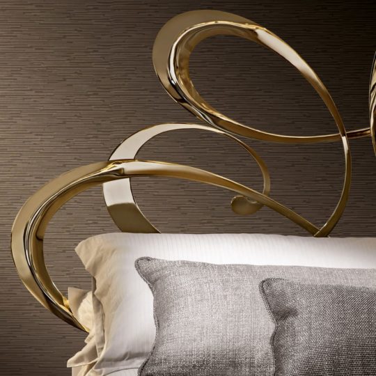 High End Italian Gold Plated Designer Bed - Juliettes Interiors