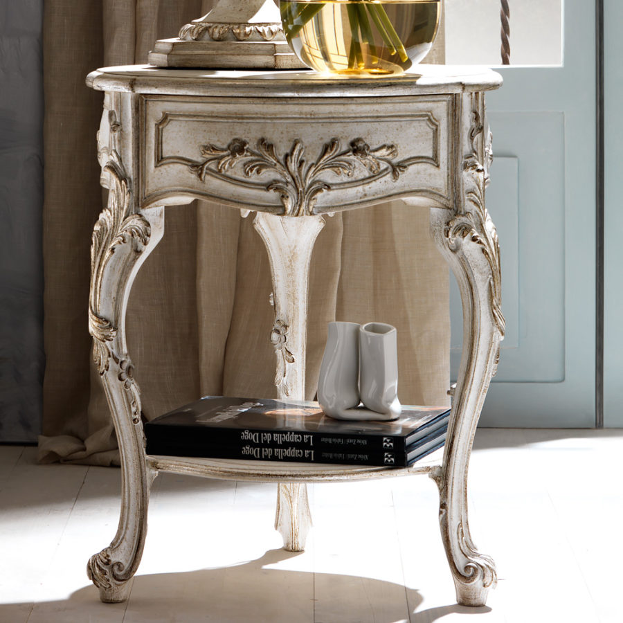 High End Italian Small Round Bedside Table - Juliettes Interiors