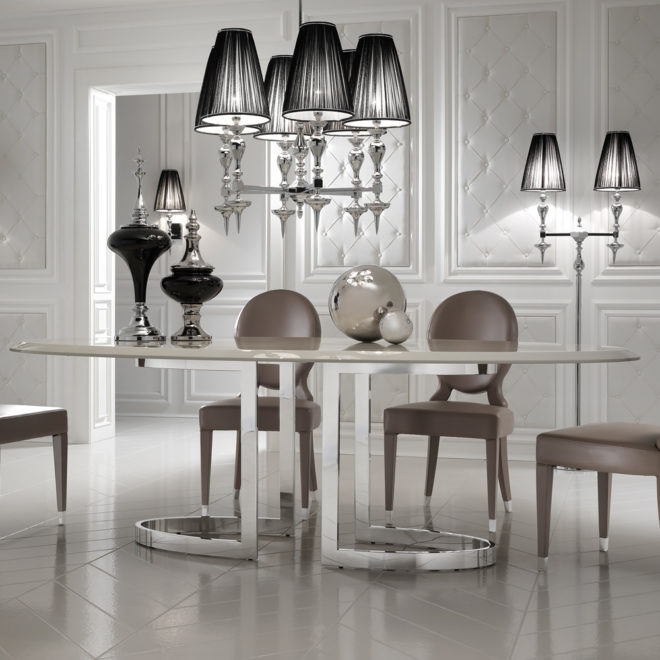 Elegant High End Oval Designer Dining Table for Your Home