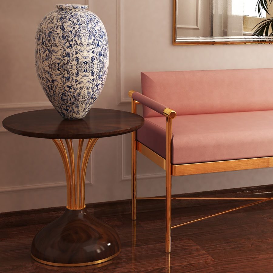 High End Reproduction Italian Side Table - Juliettes Interiors