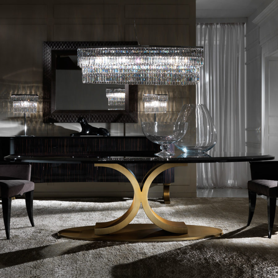 Italian Contemporary Large Oval Dining Table - Juliettes Interiors