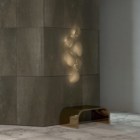 Designer Gold Plated Contemporary Lighting Installation