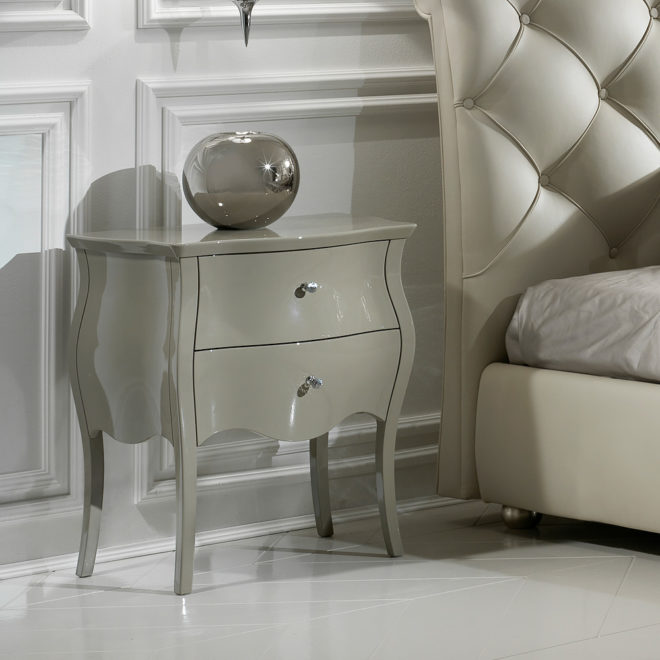 Classic Italian Bedside Table With Drawers - Juliettes Interiors