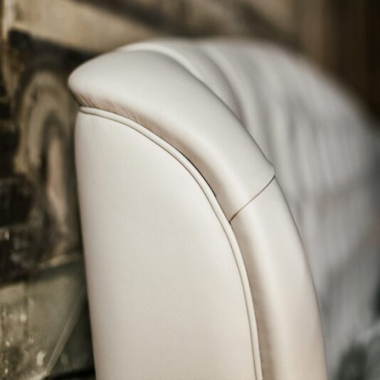 Designer Leather Button Upholstered Luxury Bed - Juliettes Interiors