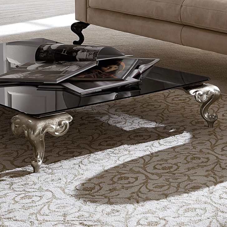 Italian Designer Low Glass Coffee Table - Juliettes Interiors