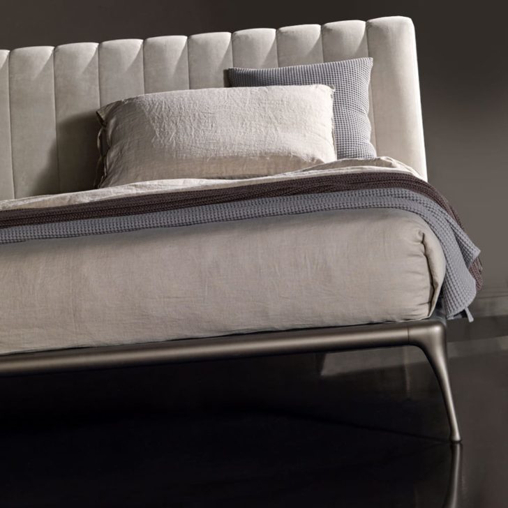 Discover Elegance: Italian Modern Designer Bed With Leather Headboard