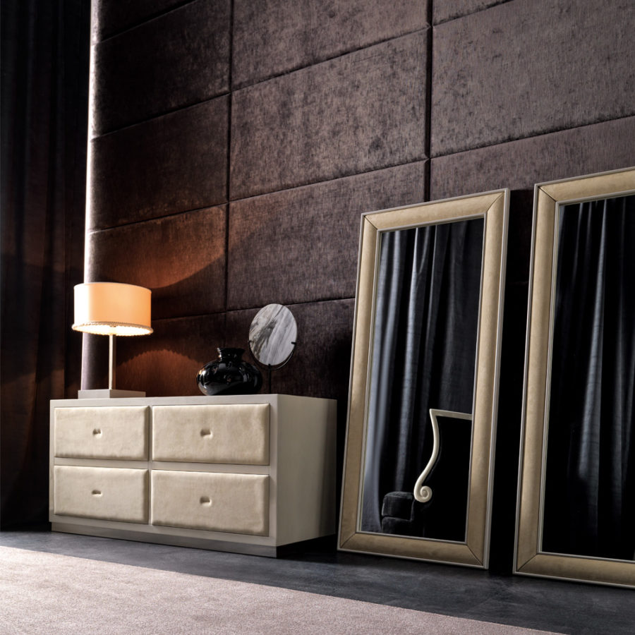 Italian Nubuck Leather Chest of Drawers - Juliettes Interiors