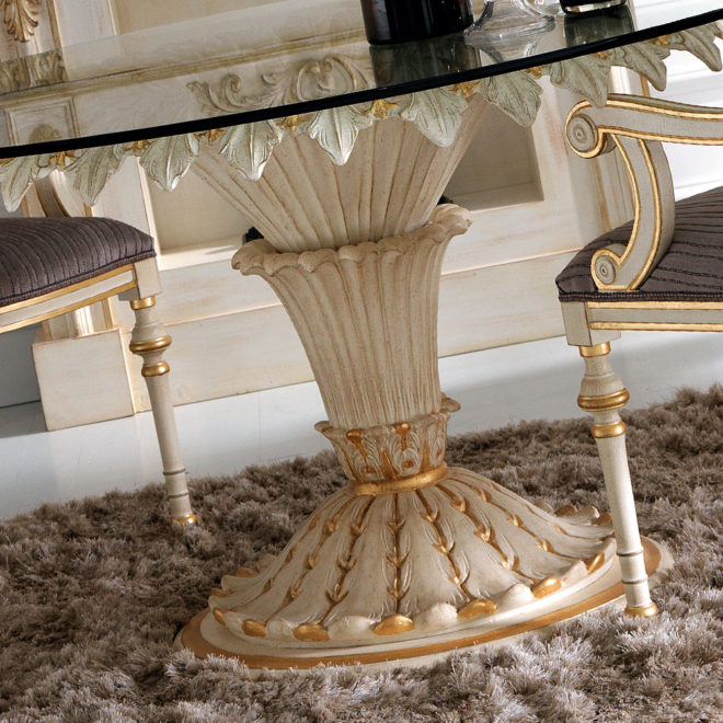 Discover Elegance: Italian Reproduction Rococo Dining Table