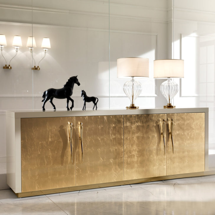 Discover the Luxury of High End Veneer And Marble Sideboard