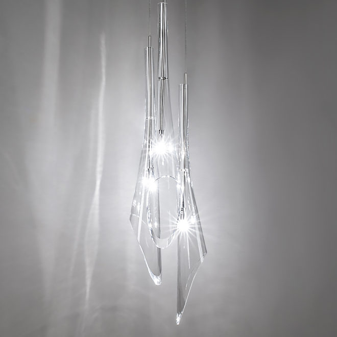 Italian Designer Crystal Glass Pendant Light - Juliettes Interiors