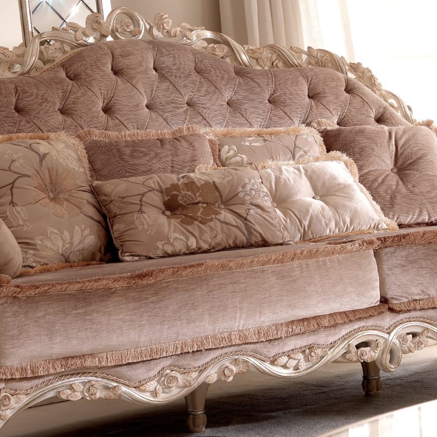 Indulge in Luxury with Our Italian Pink Velvet Sofa