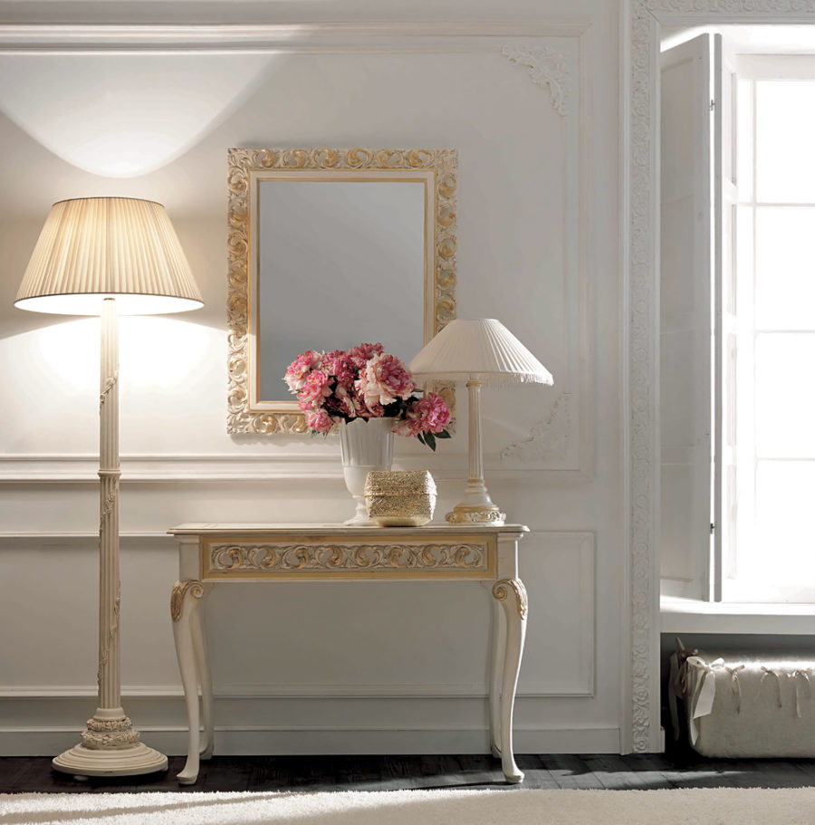 Luxurious Italian Ivory And Gold Rococo Mirror - Juliettes Interiors