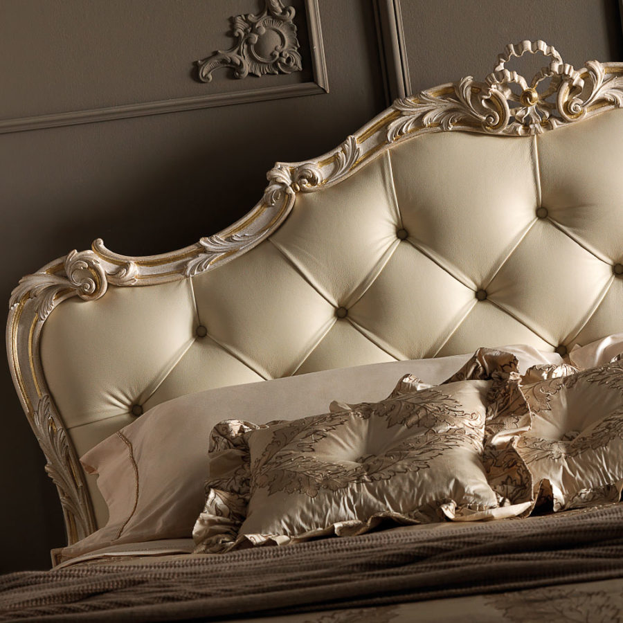 Indulge in Luxury: Rococo Leather Button Upholstered Bed