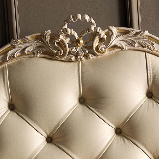 Indulge in Luxury: Rococo Leather Button Upholstered Bed
