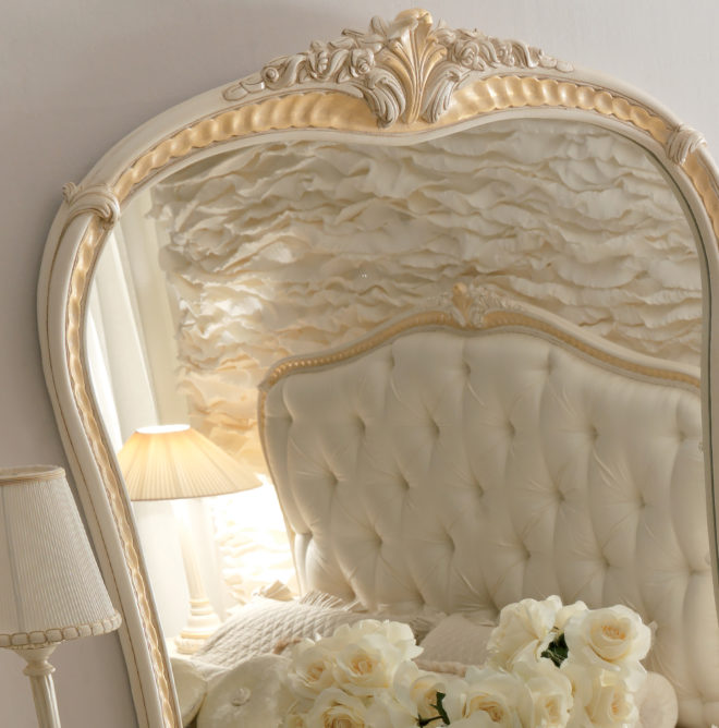 Luxury Ivory And Gold Italian Wall Mirror - Juliettes Interiors