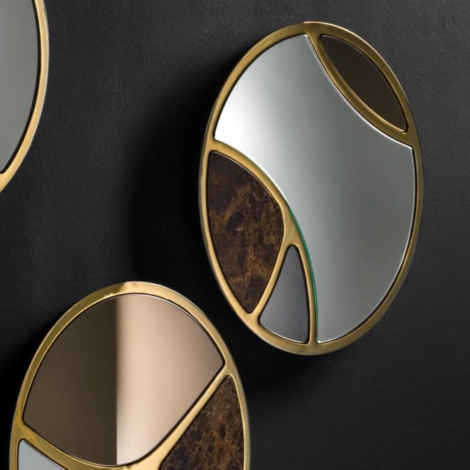 Luxury Set Of 3 Modern Designer Round Mirrors - Juliettes Interiors