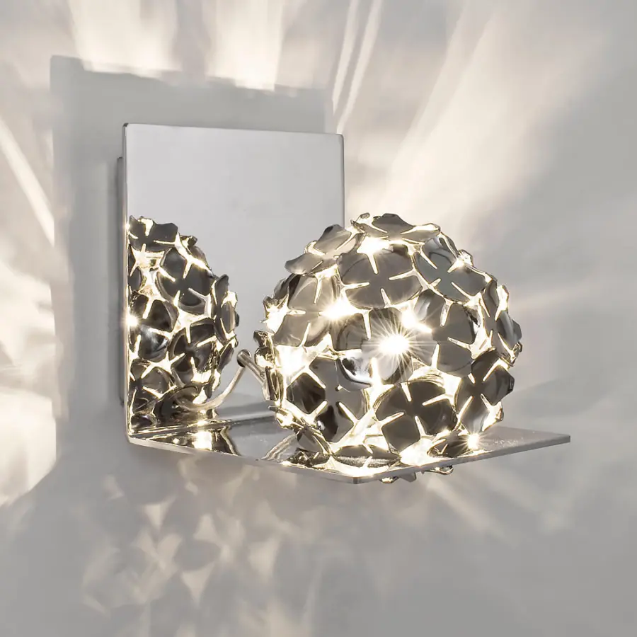 Mirrored Silver Wall Light - Juliettes Interiors