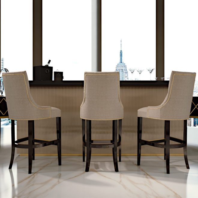Luxury Designer Art Deco Inspired Bar Stool - Juliettes Interiors