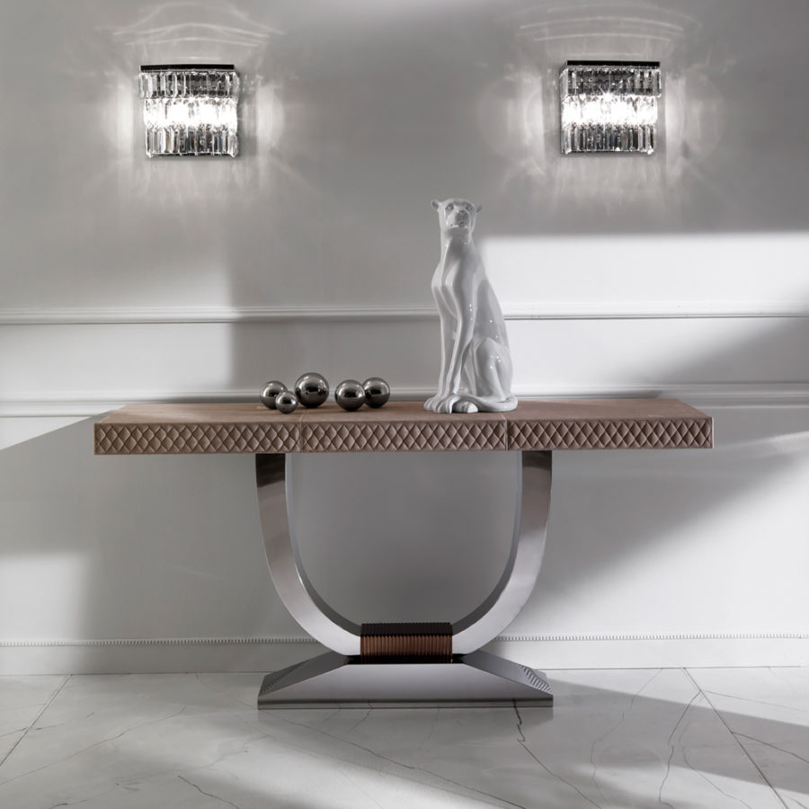 Discover the Modern Nubuck Leather Console Table Today