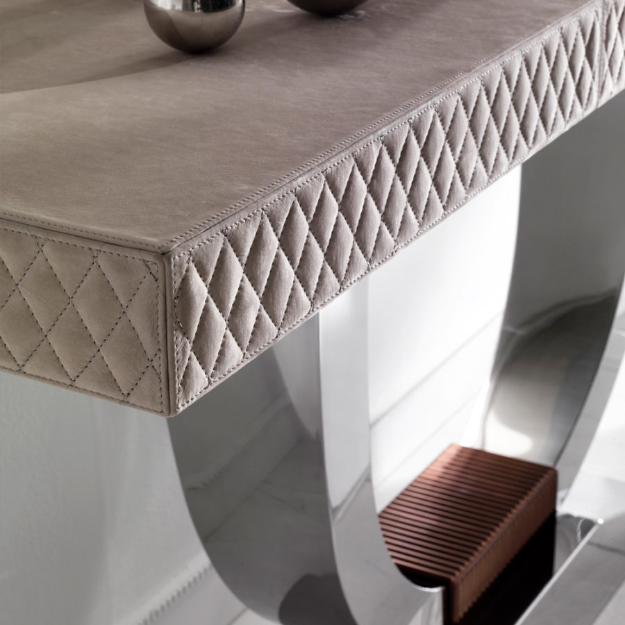 Discover the Modern Nubuck Leather Console Table Today